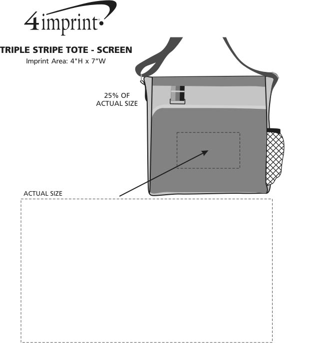 4imprint.com: Triple Stripe Tote - Screen 9914-S